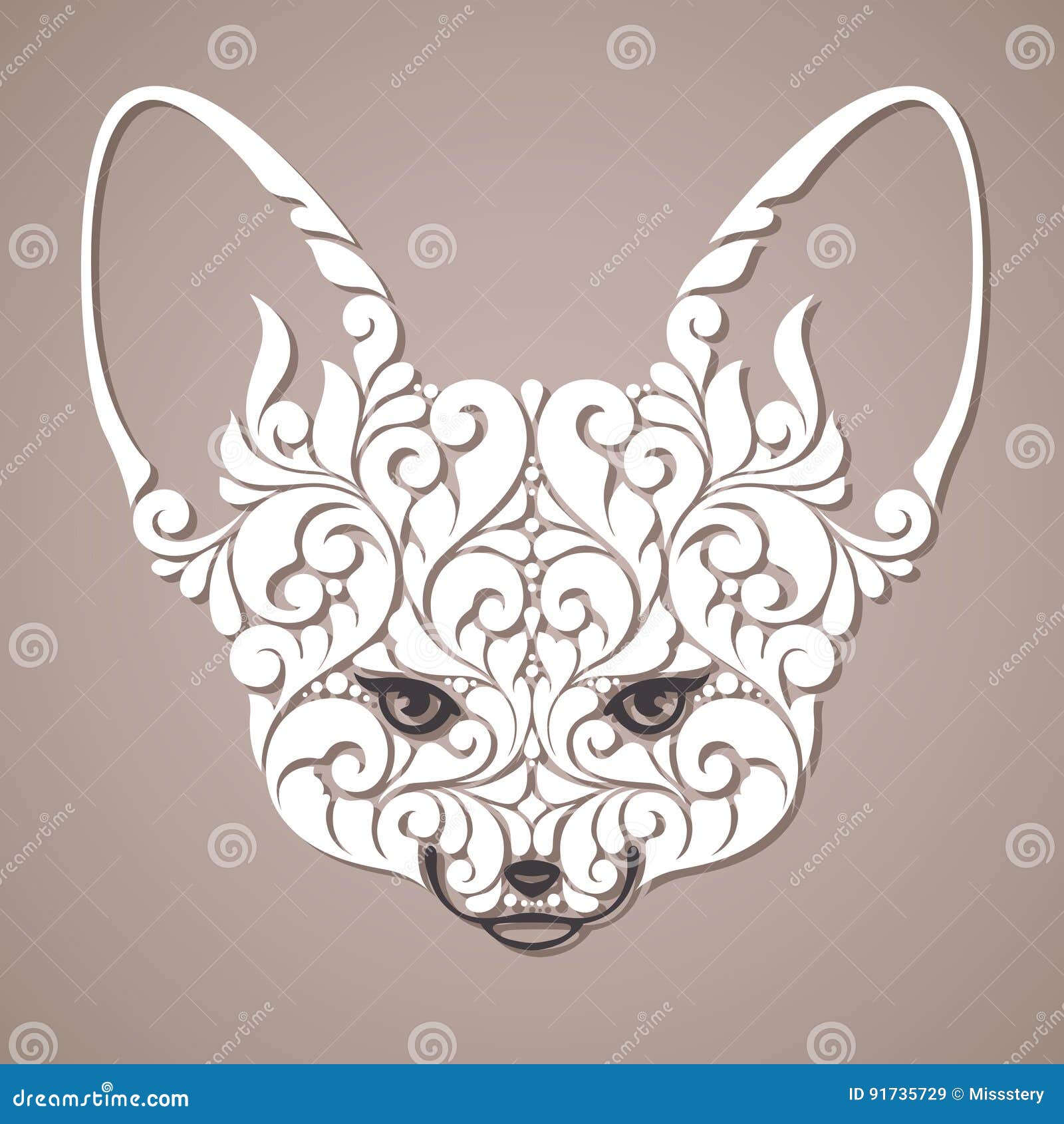 Fennec Fox Head Logo Design Stock Photography | CartoonDealer.com ...