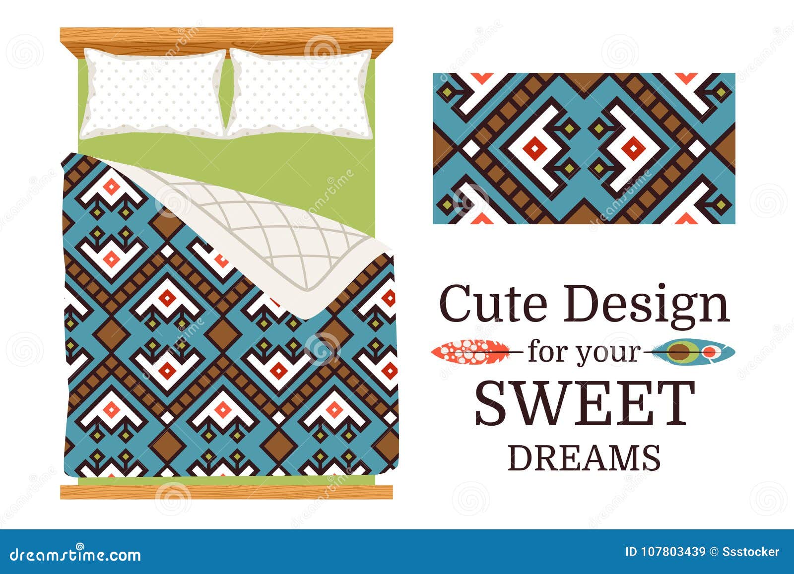 Decorative Ornamental Pattern for Bed Sheets Stock Vector ...