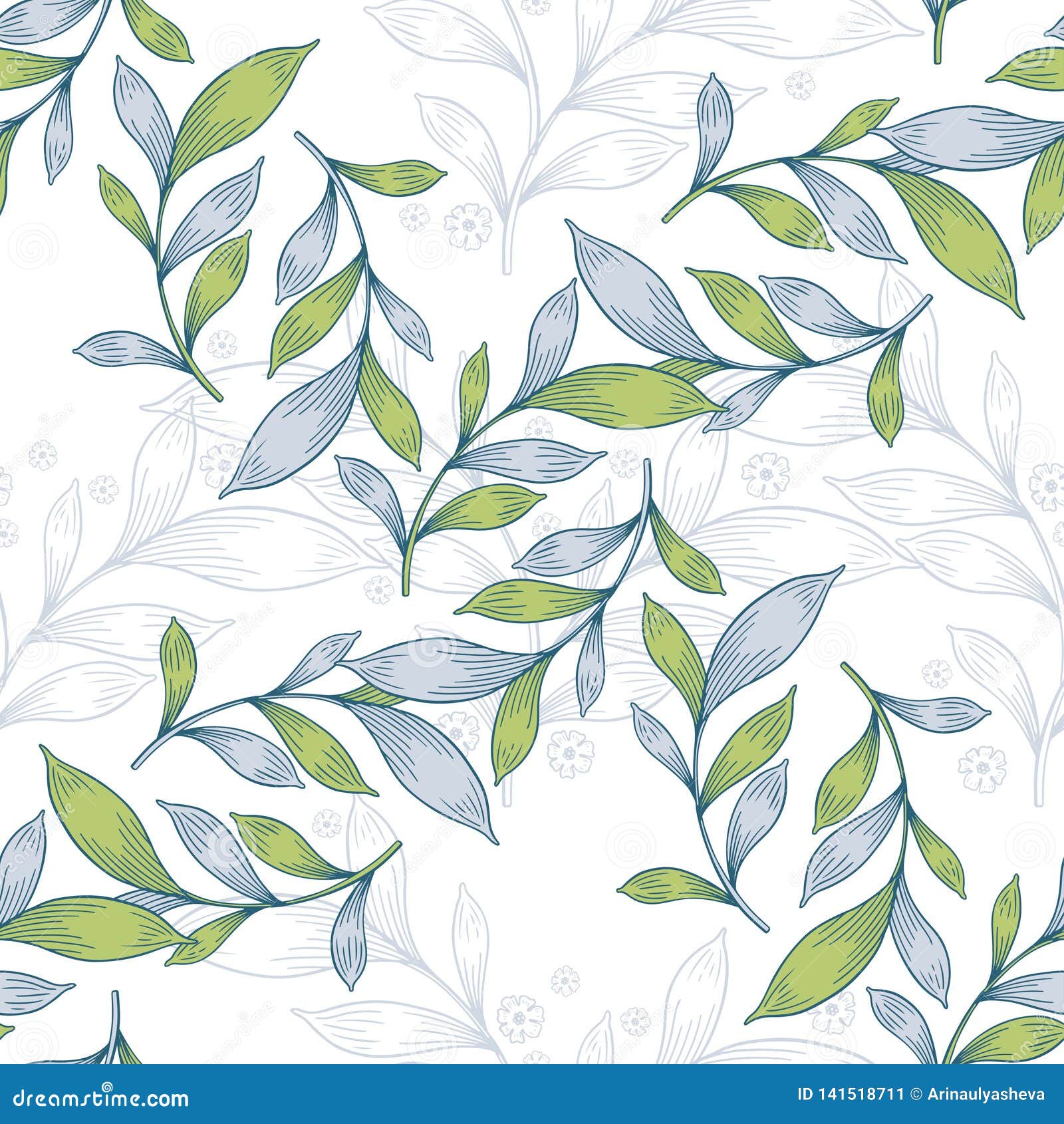 Decorative Ornamental Seamless Spring Pattern. Endless Elegant Texture ...