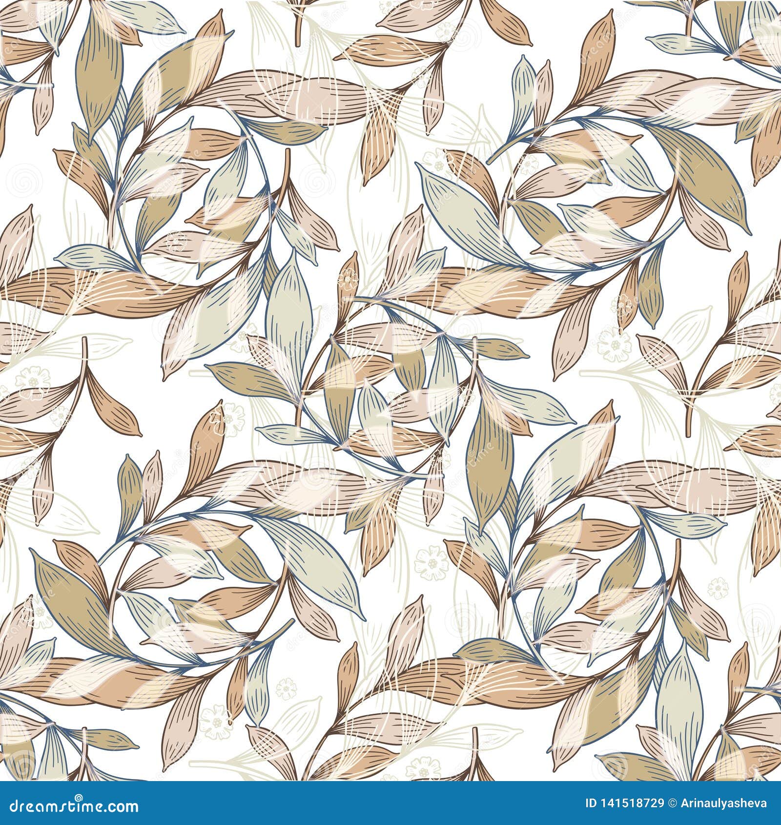 Decorative Ornamental Seamless Spring Pattern. Endless Elegant Texture ...