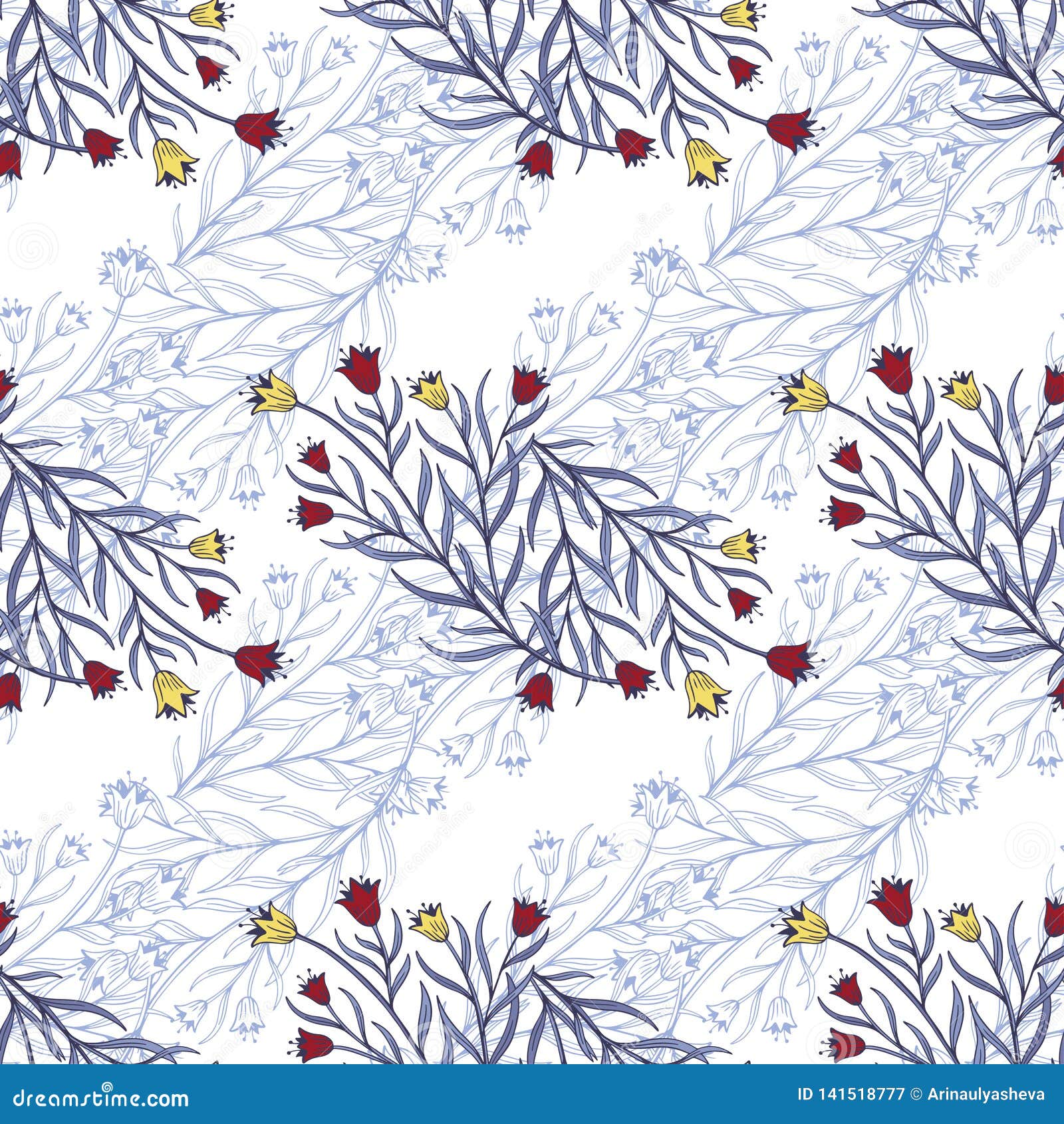 Decorative Ornamental Seamless Spring Pattern. Endless Elegant Texture ...