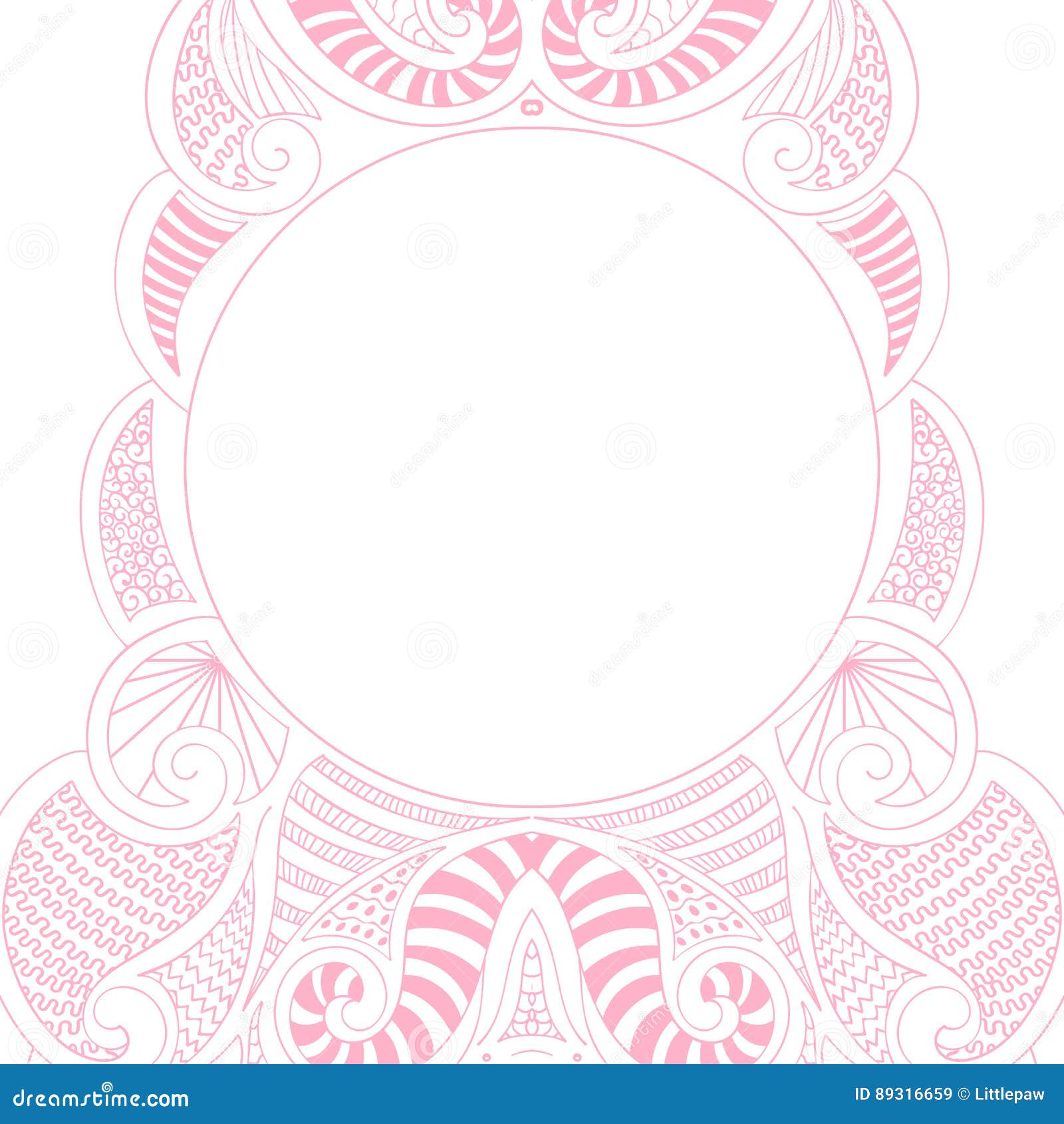 Decorative Ornamental Vector Frame, Postcard Design, Template, I Stock ...