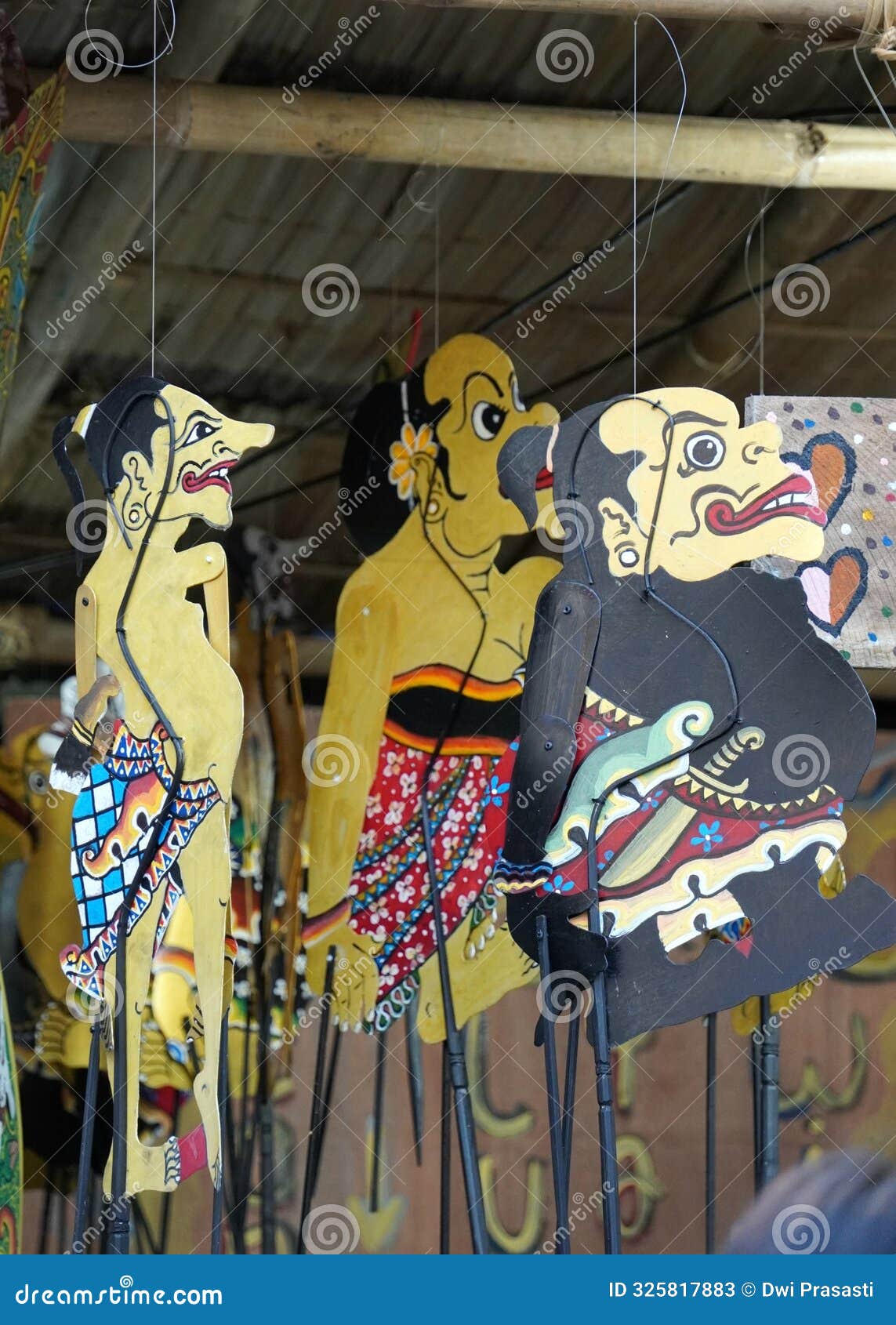 Decorative Ornaments Featuring Several Shadow Puppets (wayang Kulit ...