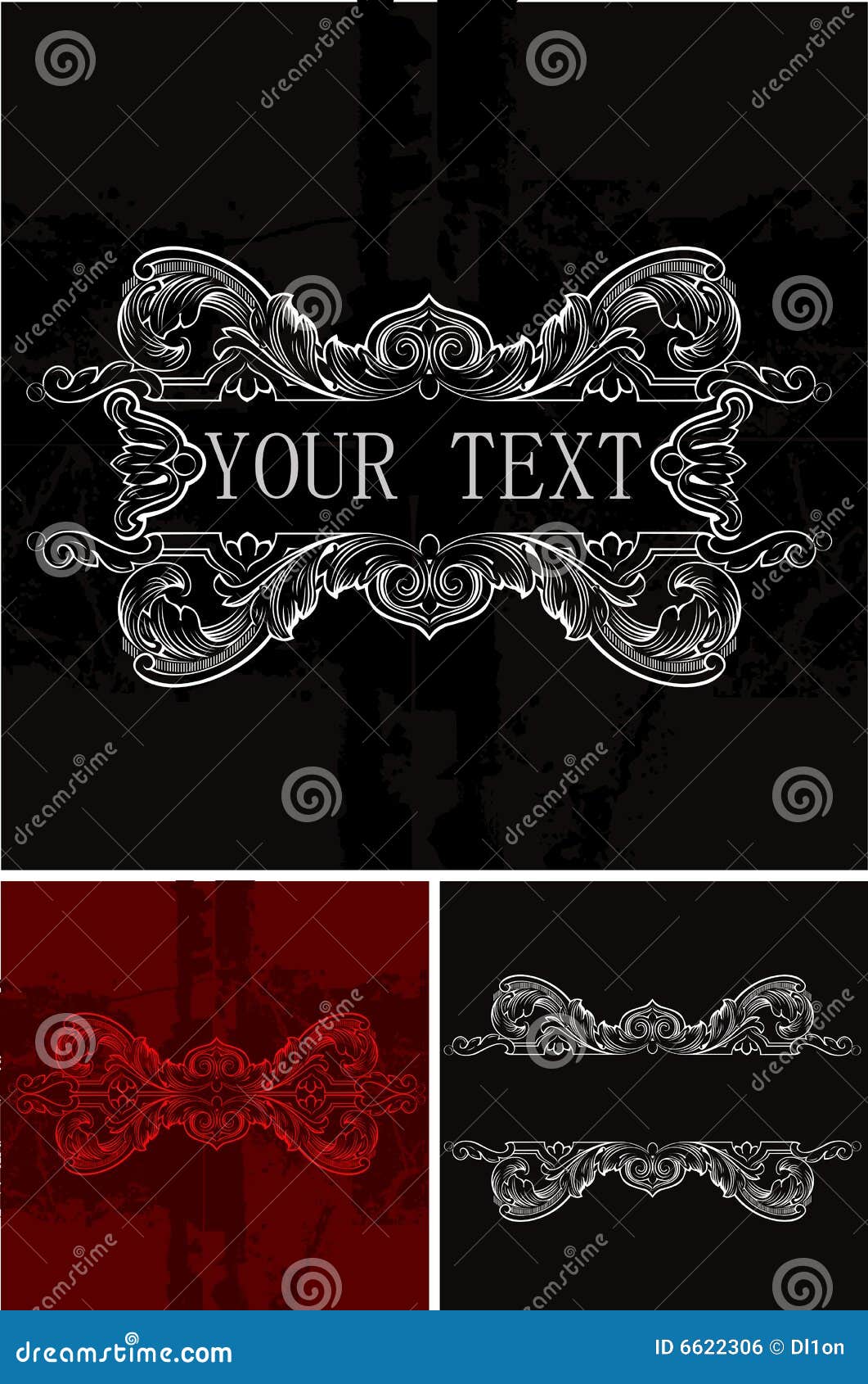 Decorative Ornate Banner stock vector. Illustration of flower - 6622306