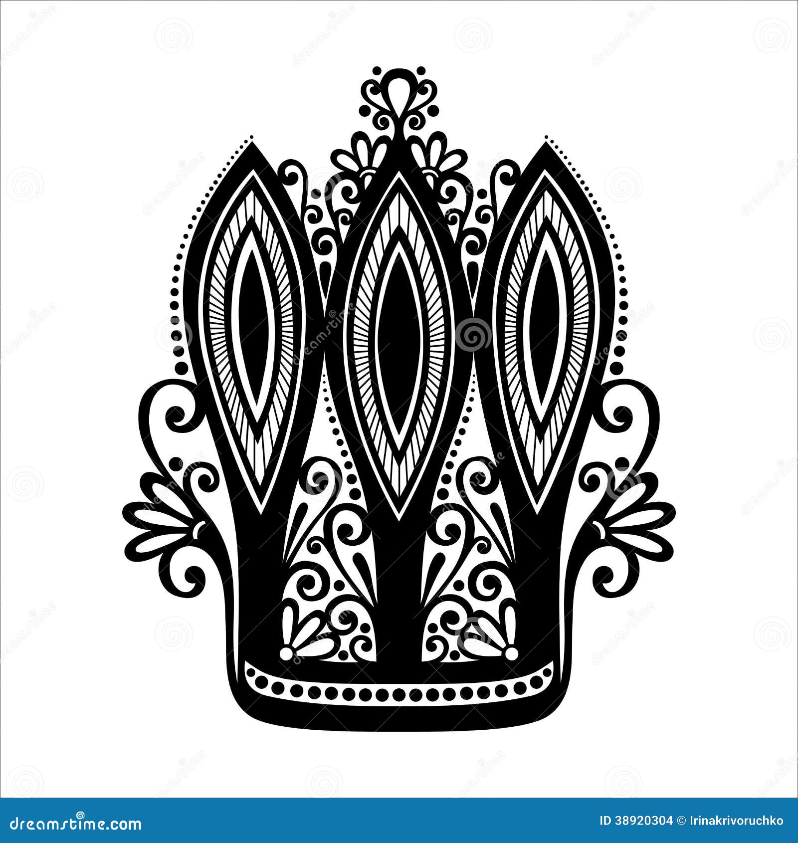 Decorative Ornate Crown stock vector. Illustration of heraldic - 38920304