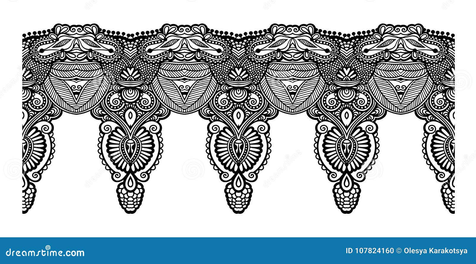 Decorative Ornate Design Stripe Pattern, Ethnic Floral Seamless Stock ...