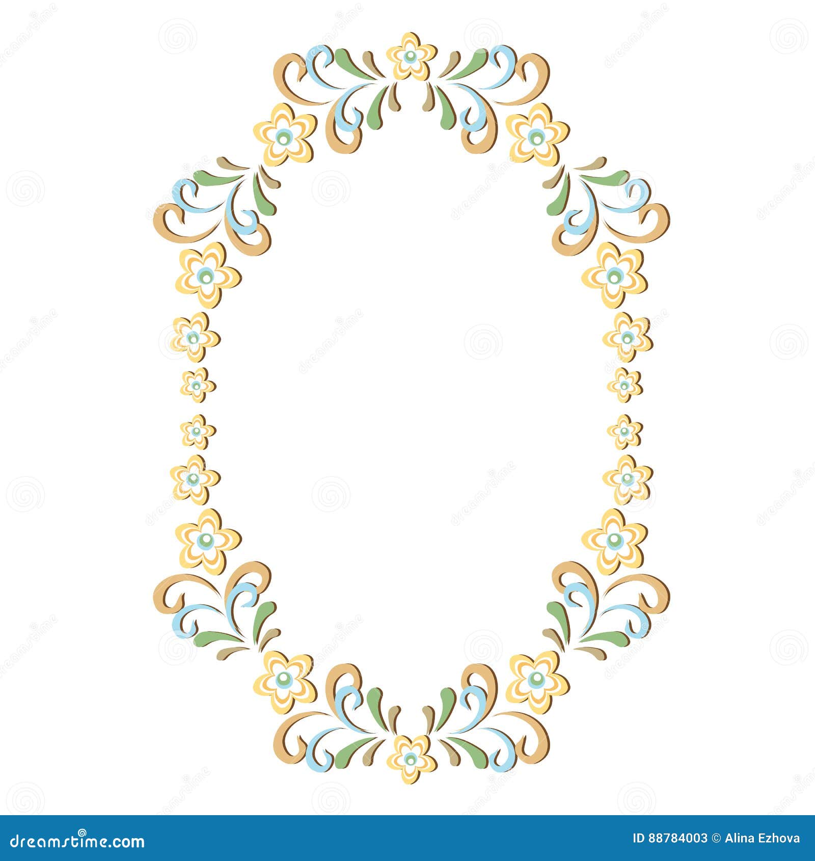 Decorative oval frame stock vector. Illustration of celebration - 88784003
