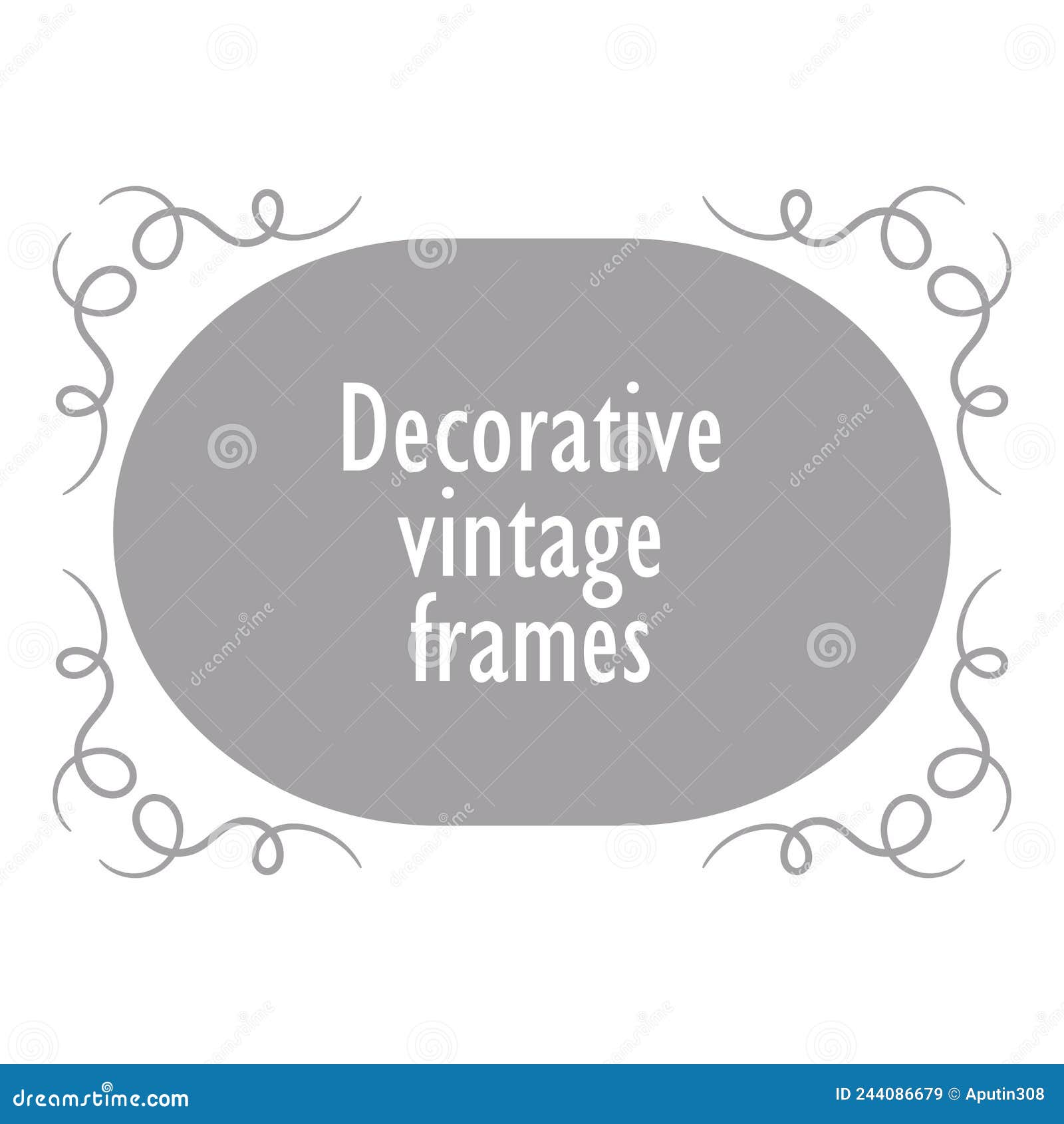 Decorative Oval Frame Vector Isolated Stock Vector - Illustration of ...