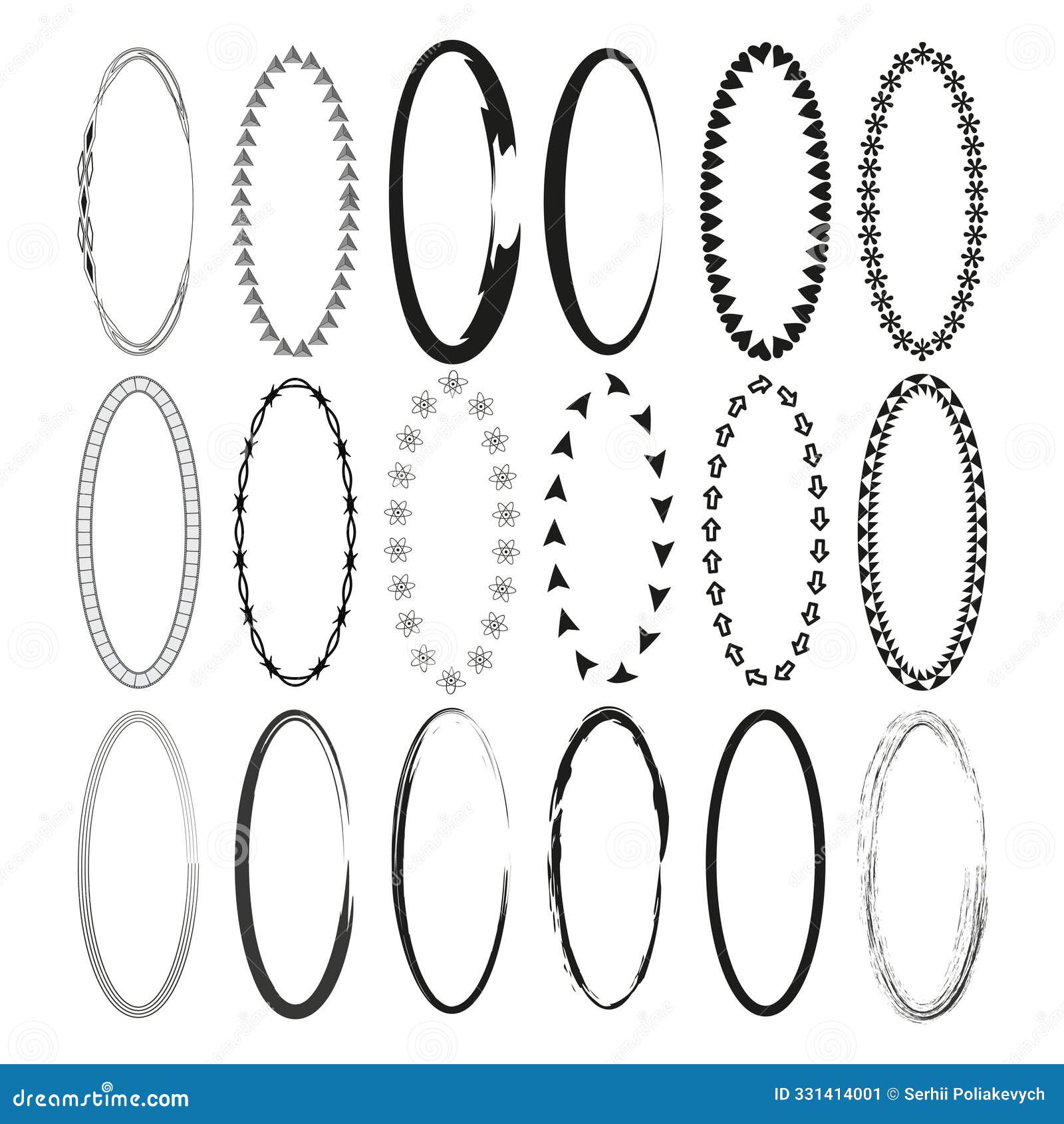 Decorative Oval Framework On A Piece Of Parchment. Royalty-Free Stock ...