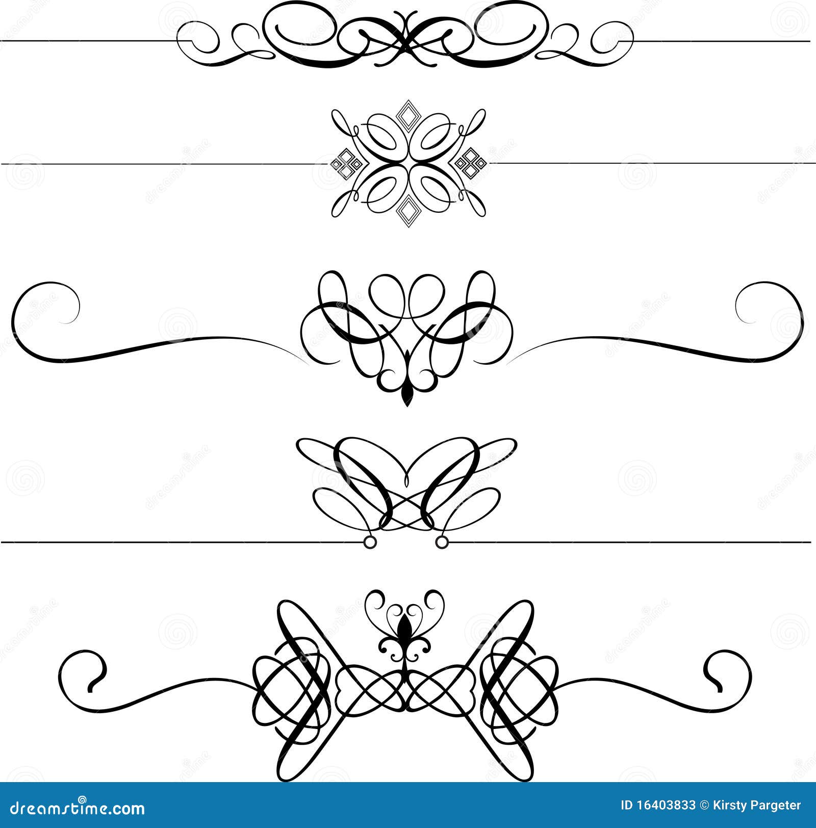 Decorative Page Divider. Vintage Swirls, Ornaments Wedding Frame ...