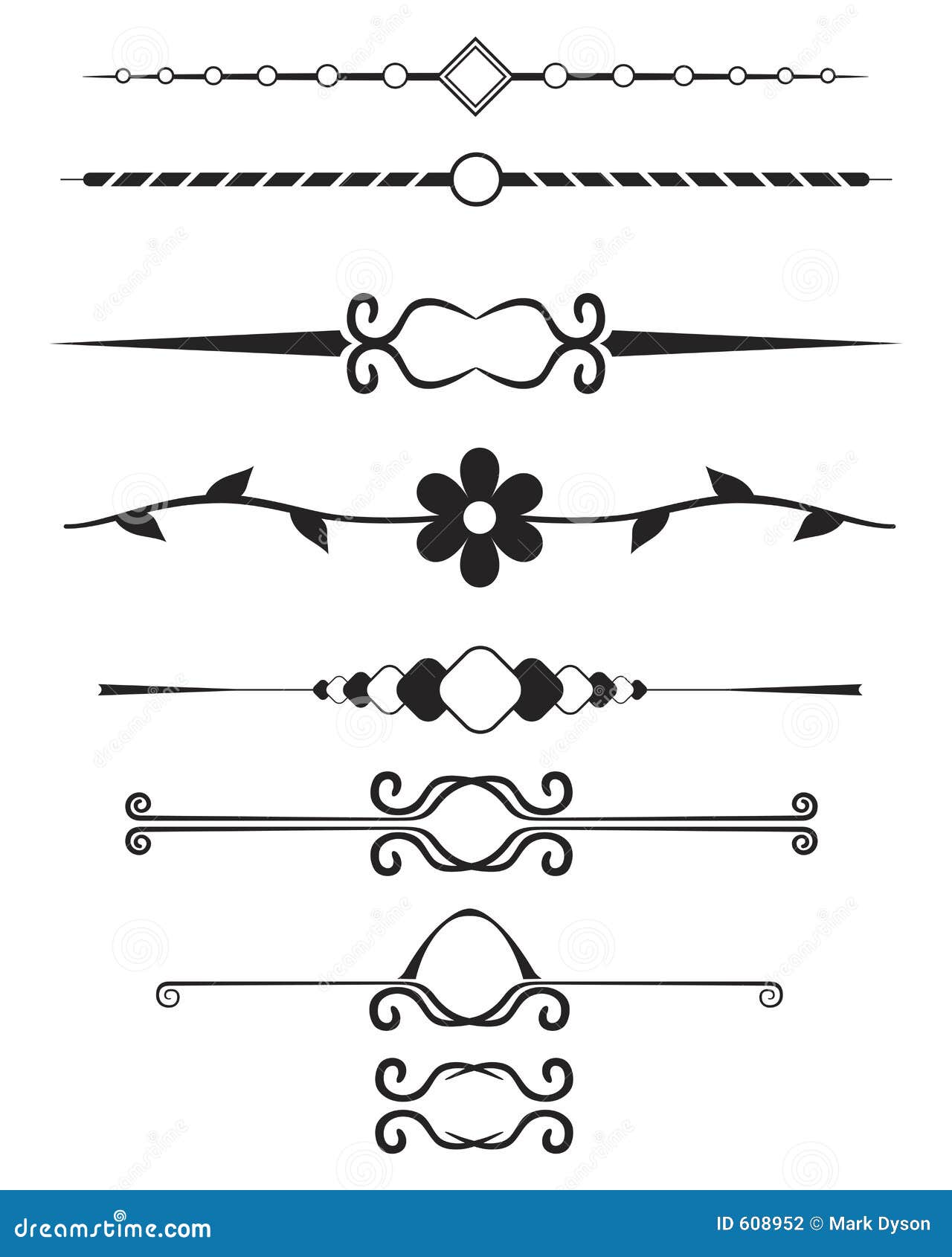 Decorative Horizontal Line Clip Art