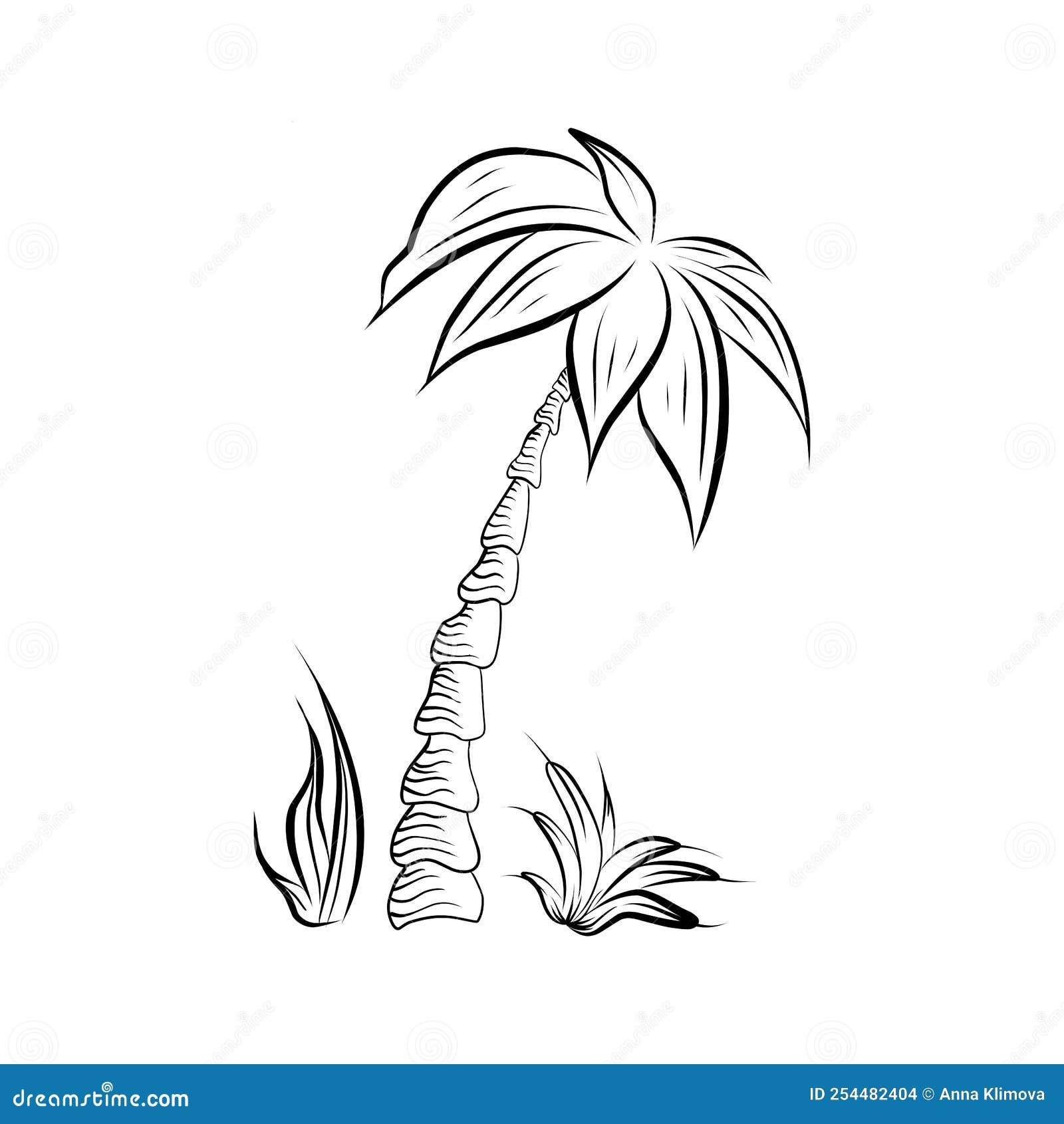 Decorative Palm Tree Hand Drawn in Doodle Style Stock Vector ... Decorative Palm Tree Hand Drawn in Doodle Style Stock Vector ...