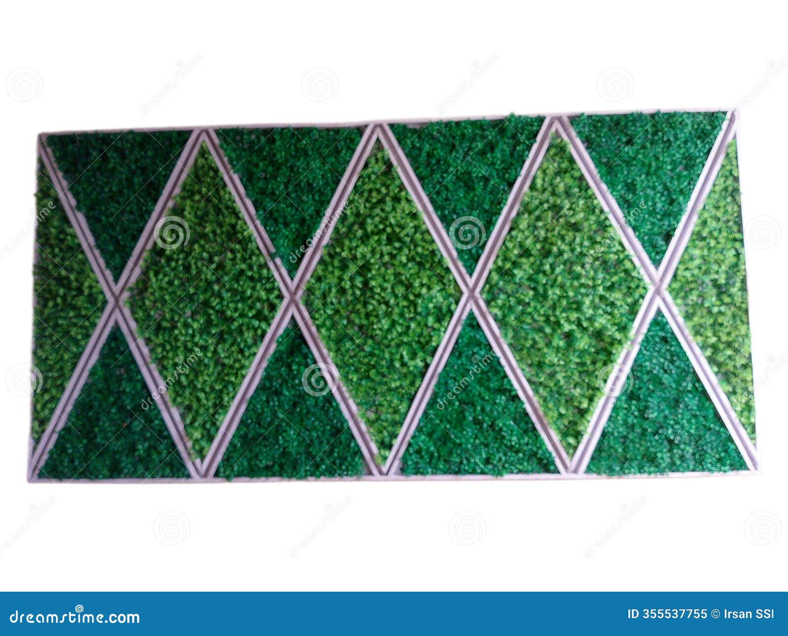 Diamond Pattern Artificial Green Foliage Panel Stock Image - Image of ...