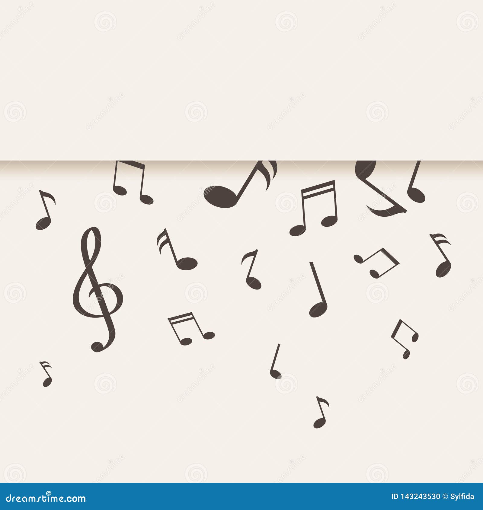 Falling Music Notes, Musical Background. Vector Illustration Isolated ...