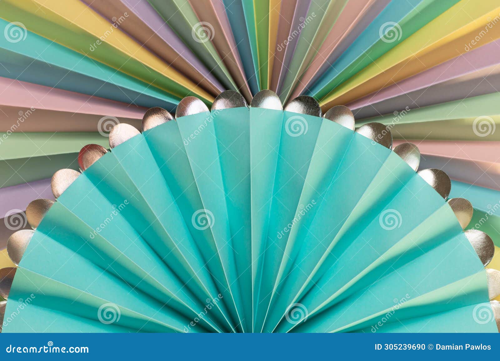 Decorative Paper Rosettes. Circle Shaped Folded Paper Stock Photo ...