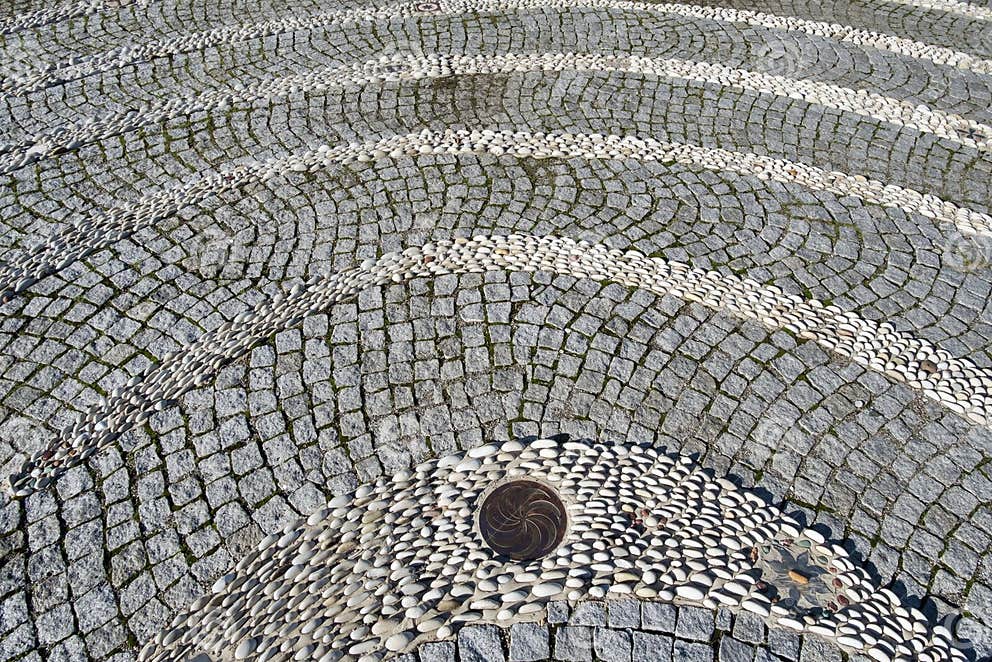 Decorative Path Made with Pebbles Stock Photo - Image of cobblestone ...