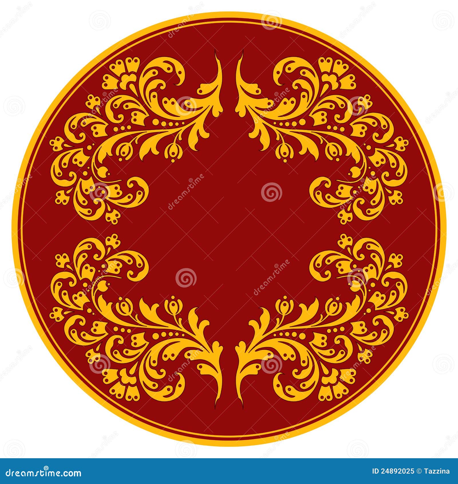 Decorative Pattern in the Circle Stock Vector - Illustration of color ...