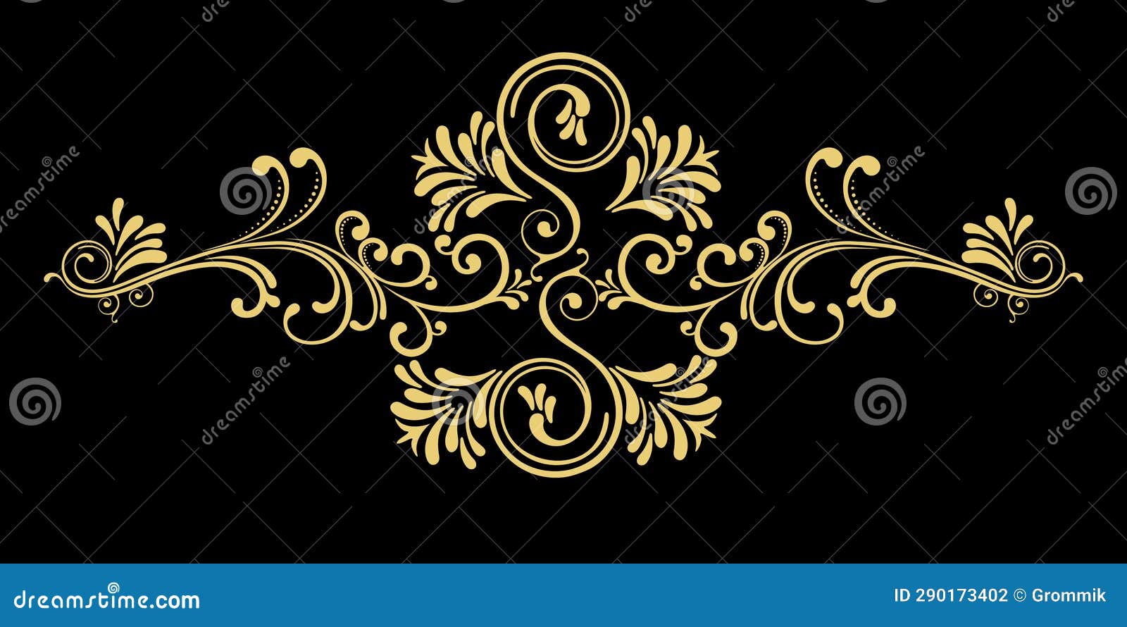 Decorative Pattern. Curls of Different Shapes and Sizes Form a Single ...