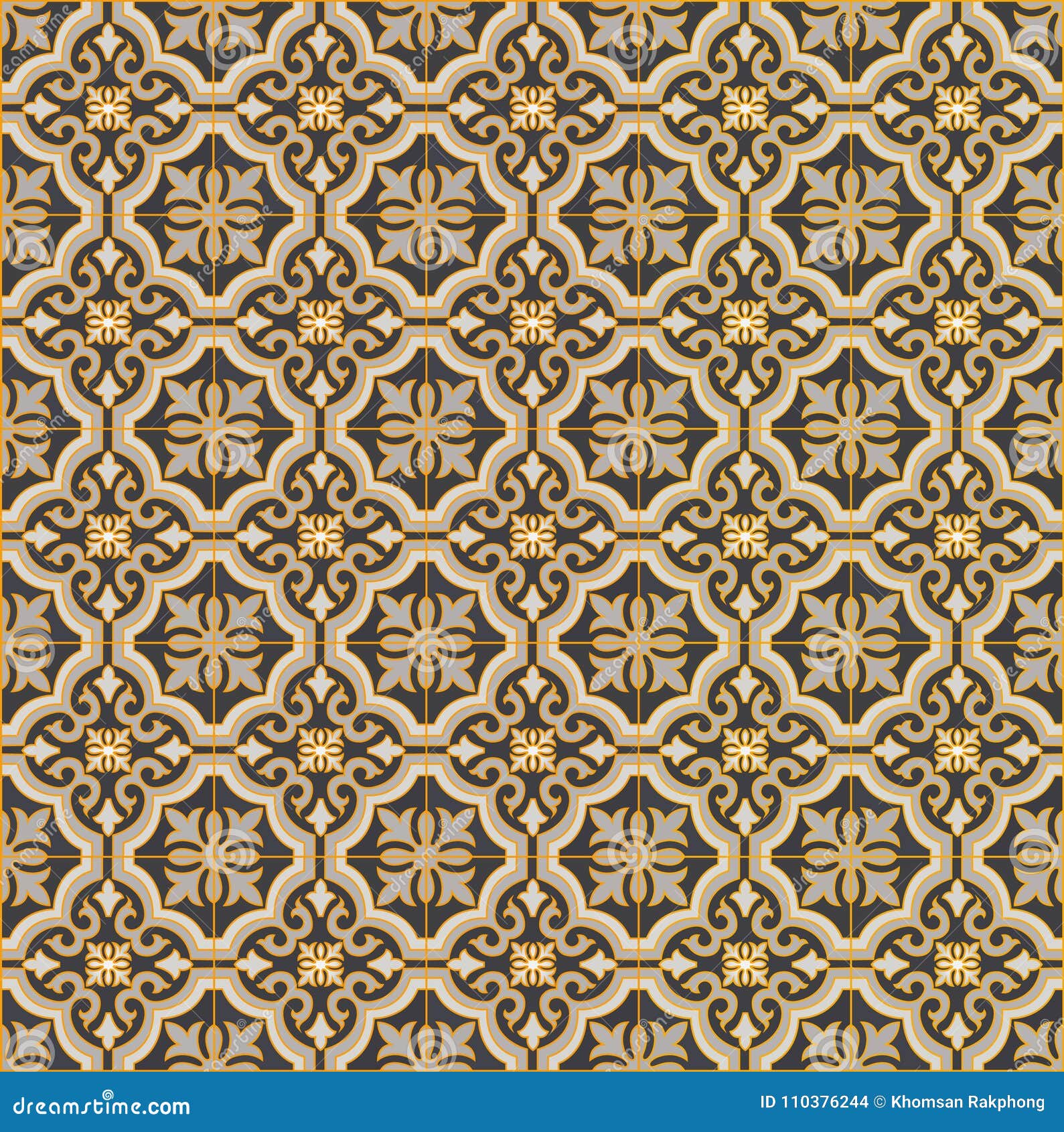 Decorative Pattern Design for Tiles Pattern Stock Illustration ...