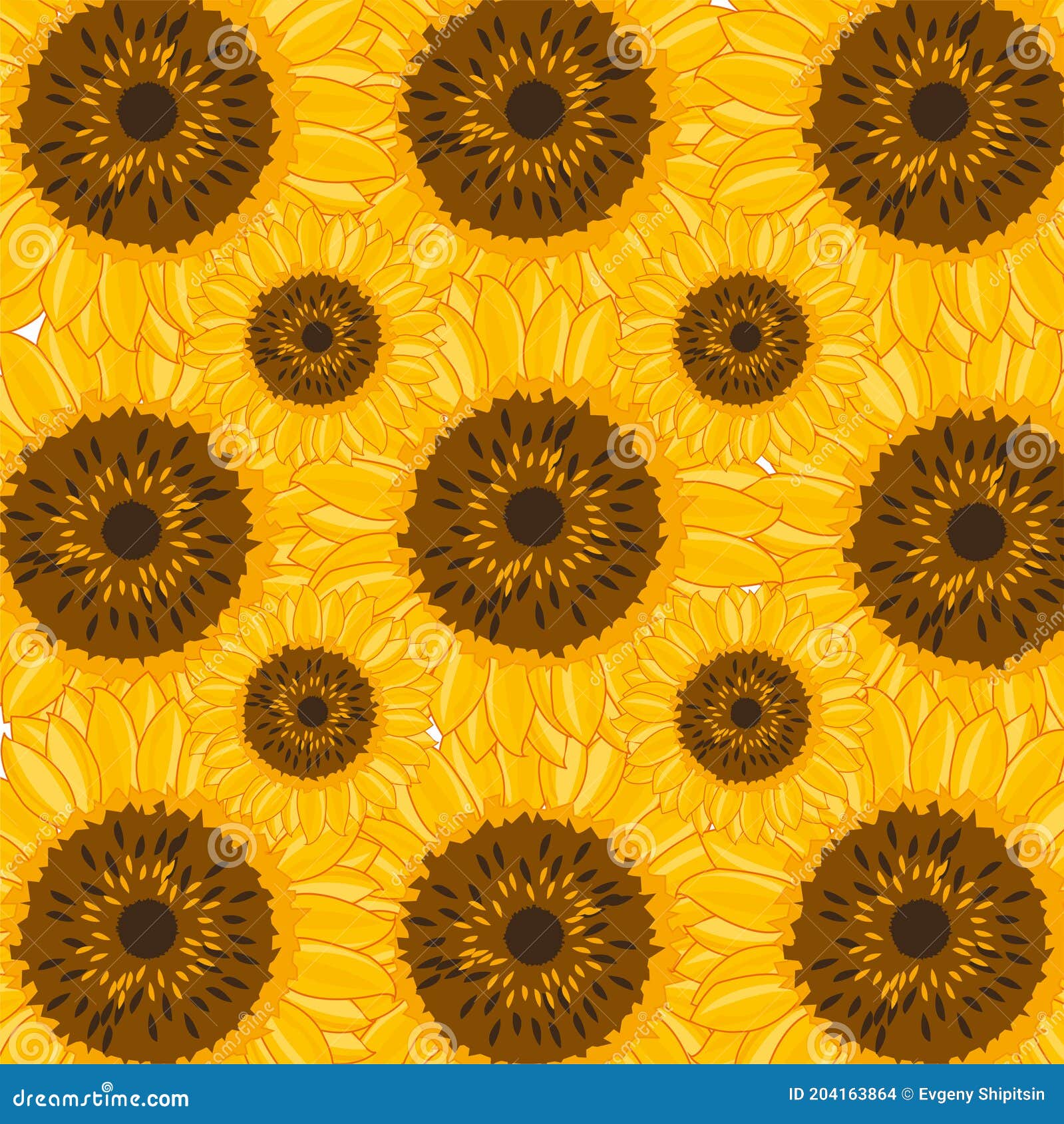 Decorative Pattern from Flower of the Sunflower Stock Vector ...