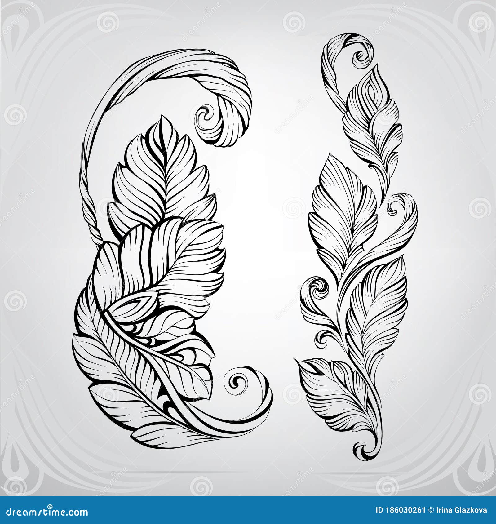 Decorative Pattern from Leaves. Vector Illustration Stock Vector ...