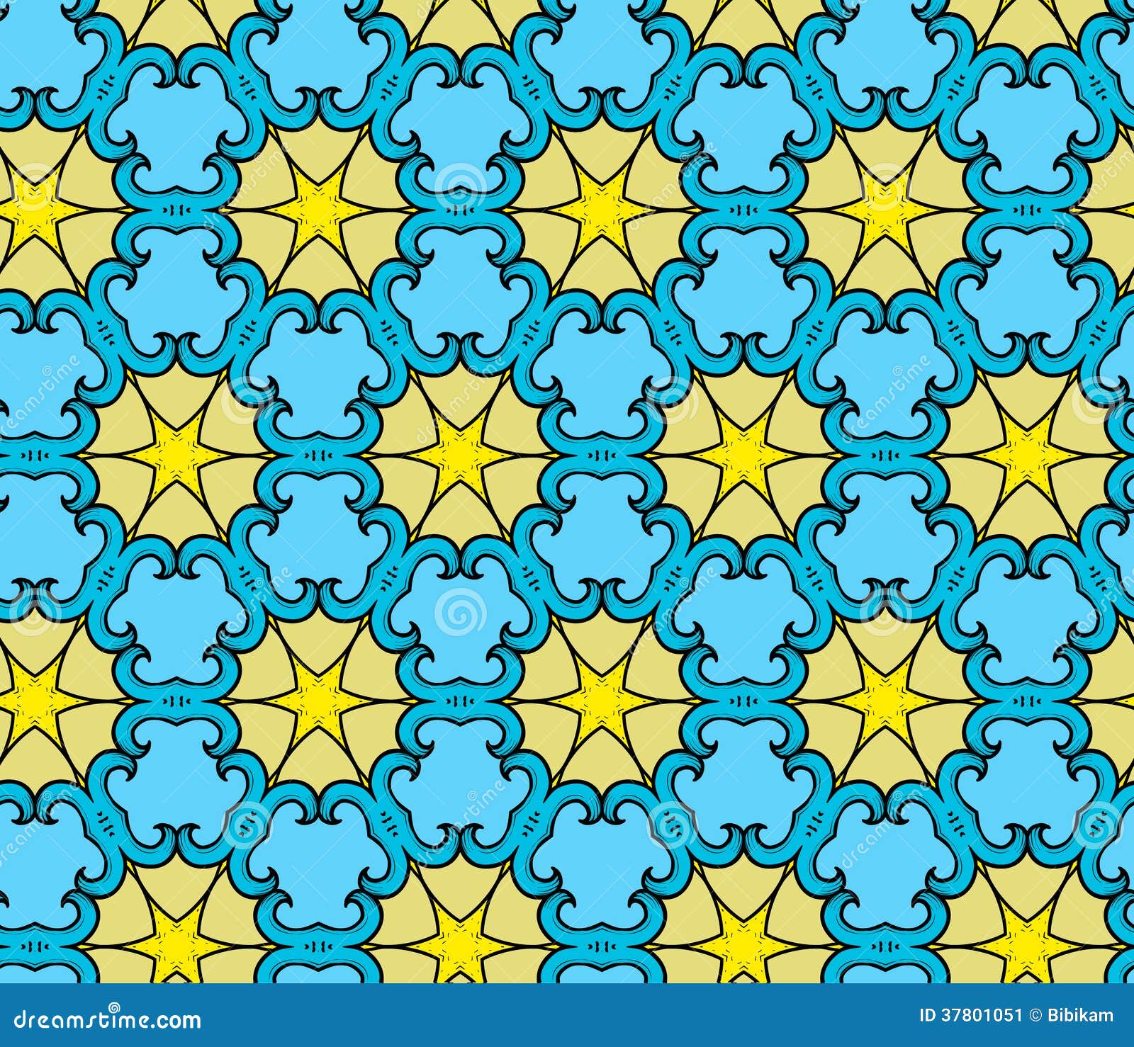 Decorative Pattern with Stars Stock Vector - Illustration of abstract ...