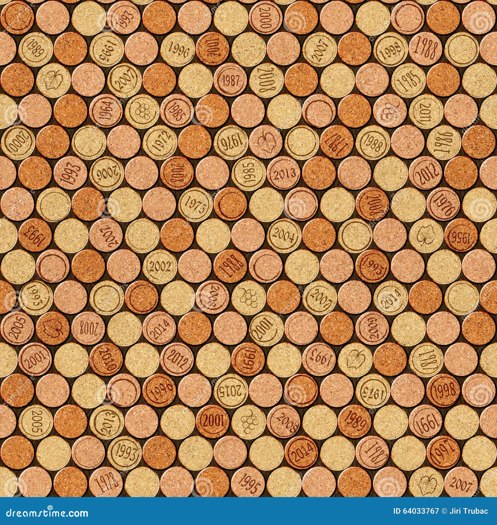 Decorative Pattern of Wine Bottles Corks - Seamless Background Stock ...