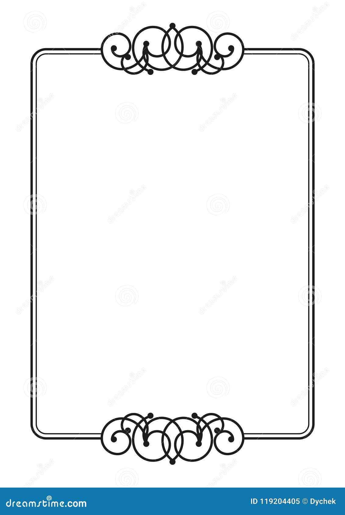 Decorative Patterned Frame. Simple Vector Illustration. Stock Vector ...