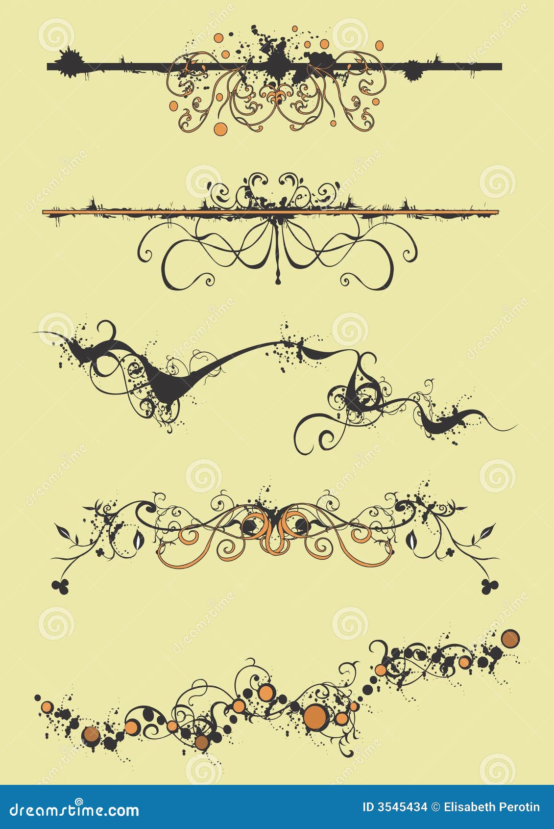 Decorative patterns stock vector. Illustration of grunge - 3545434