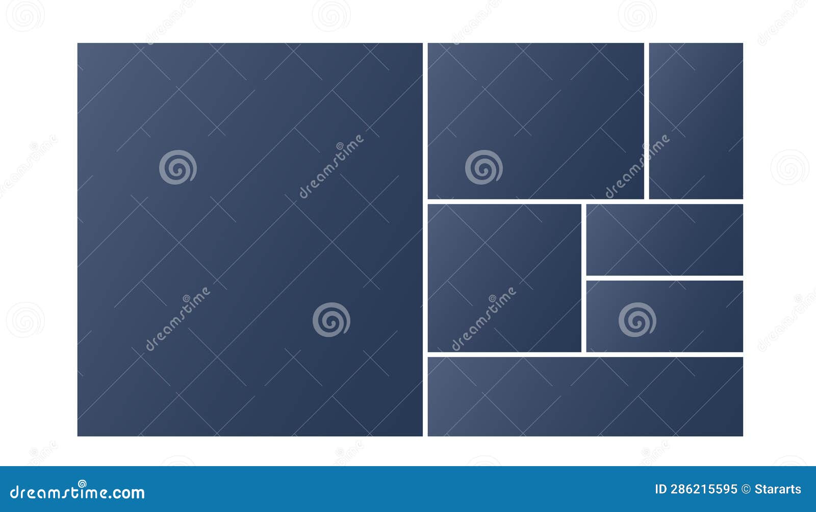 Decorative Picture Grid Collage Blank Template Organize Special Memory ...