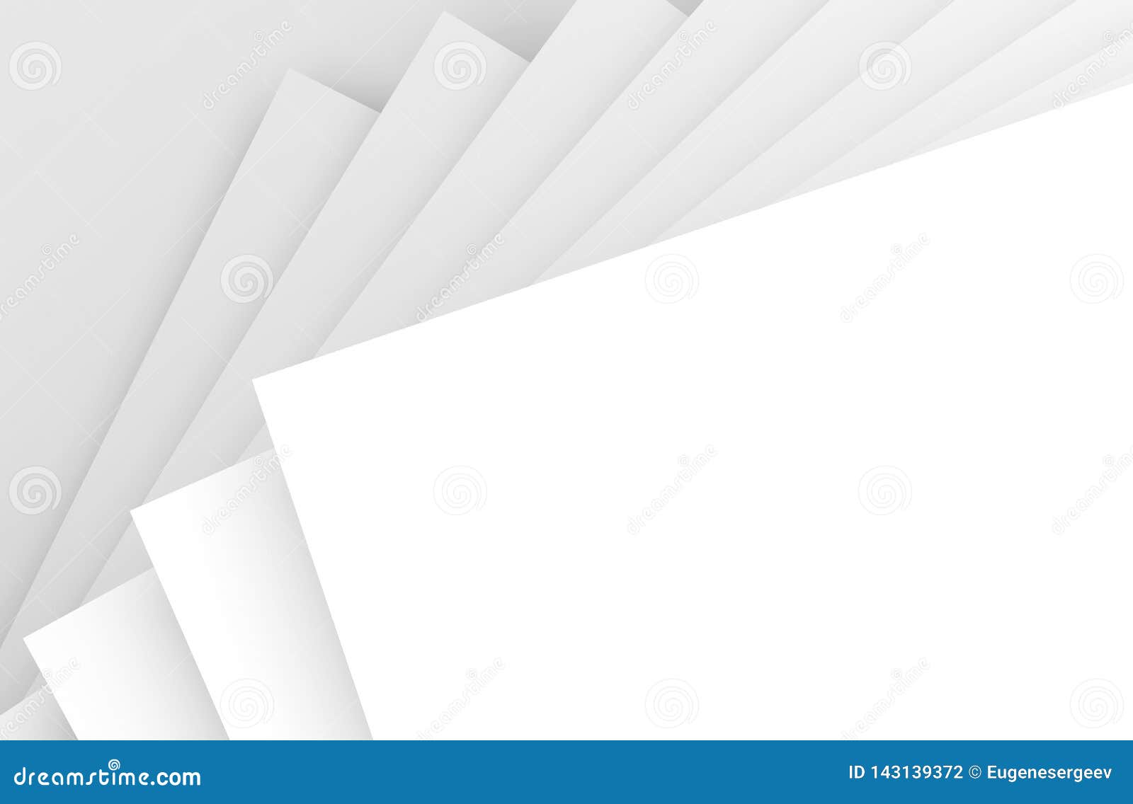 Decorative Pile of Paper Sheets. 3d Stock Illustration - Illustration ...