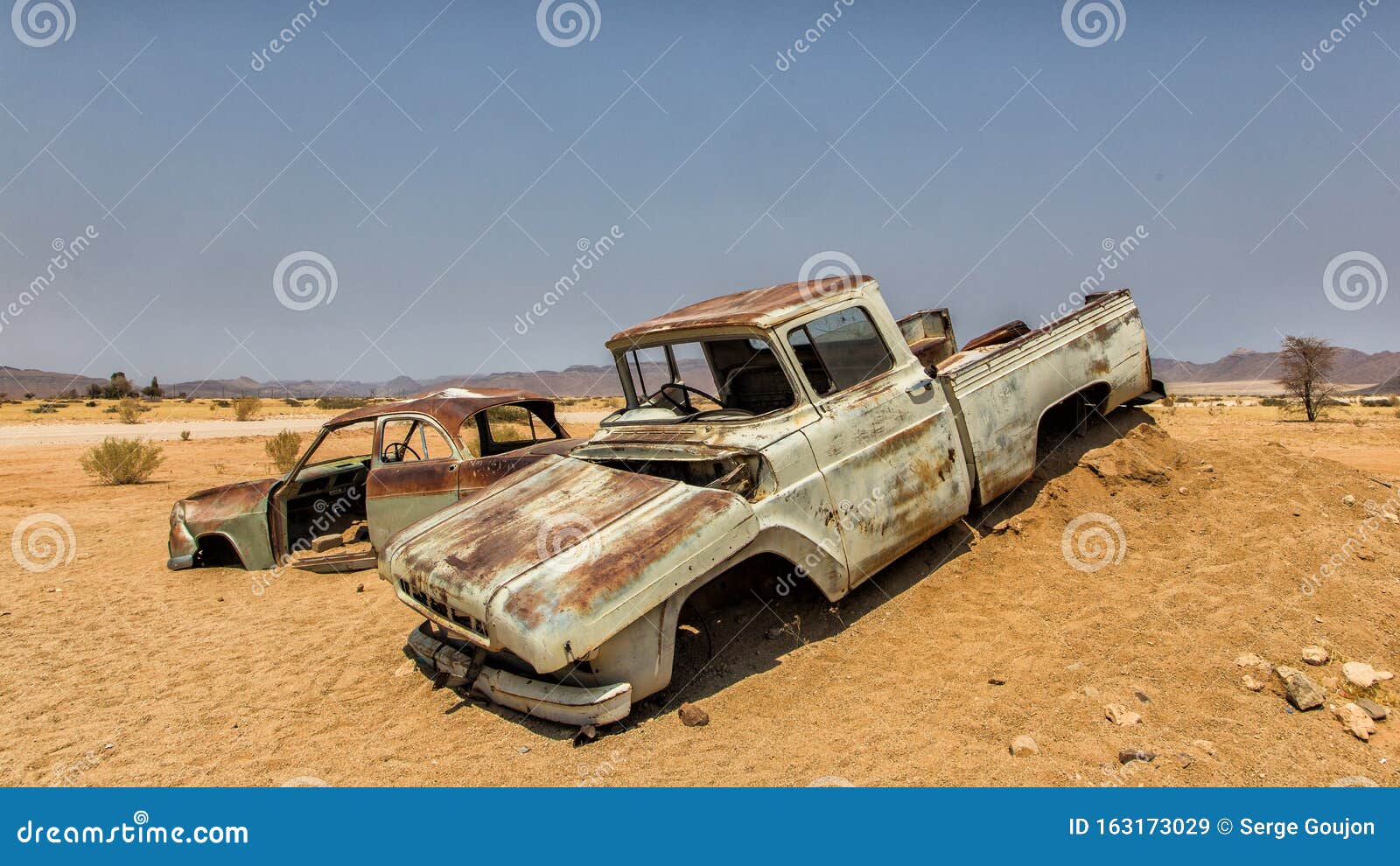 Old Wrecks of Rusty Cars Decorate the Solitaire Station in Namibia ...