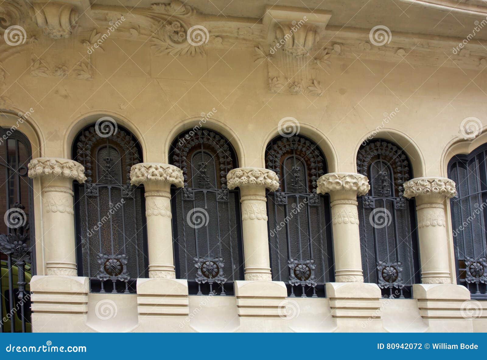 Decorative Pillars From Black Basalt In Mandappa Or Hall. Hazara Rama ...