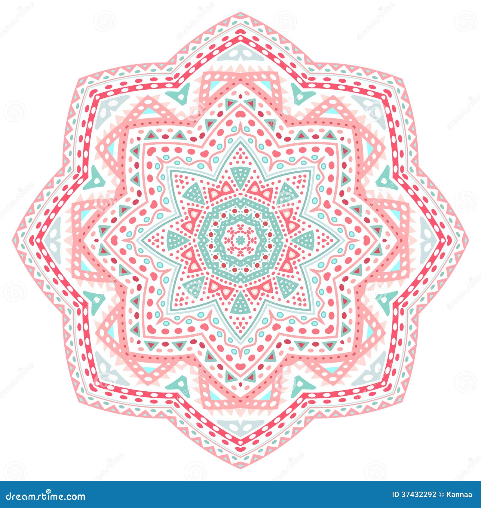 Decorative Pink and Blue Pattern Frame Stock Vector - Illustration of ...
