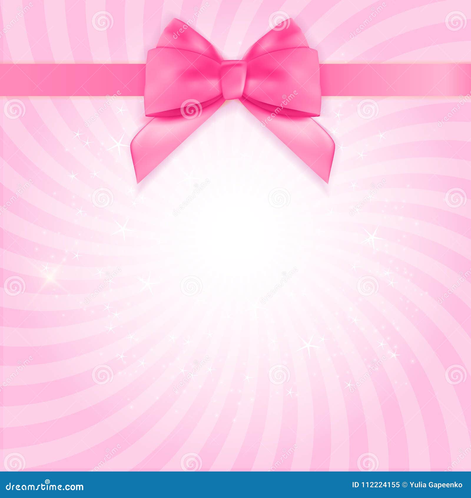 Decorative Pink Bow Background. Vector Illustration Stock Vector ...