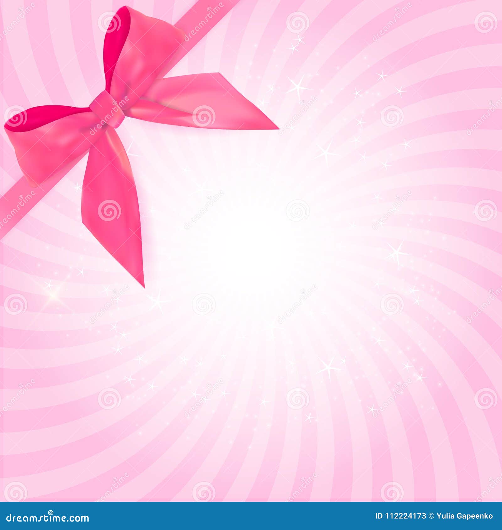 Decorative Pink Bow Background. Vector Illustration Stock Vector ...