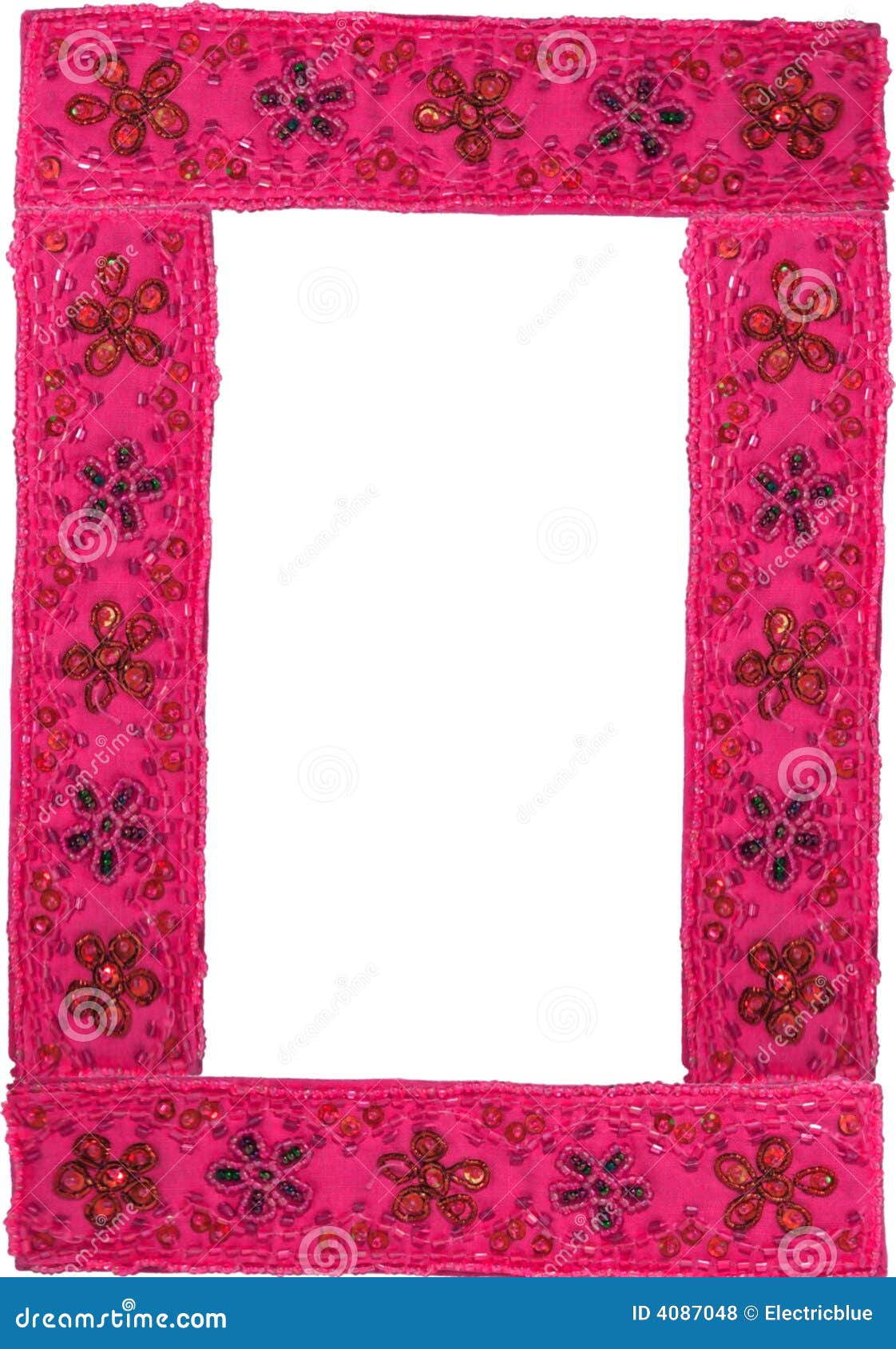 Decorative Pink Floral Frame Stock Photo - Image of space, border: 4087048