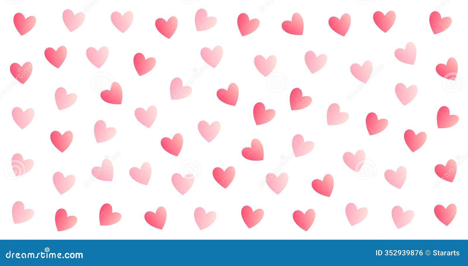 Decorative Pink Love Heart Pattern Wallpaper for Romantic Couple Stock ...