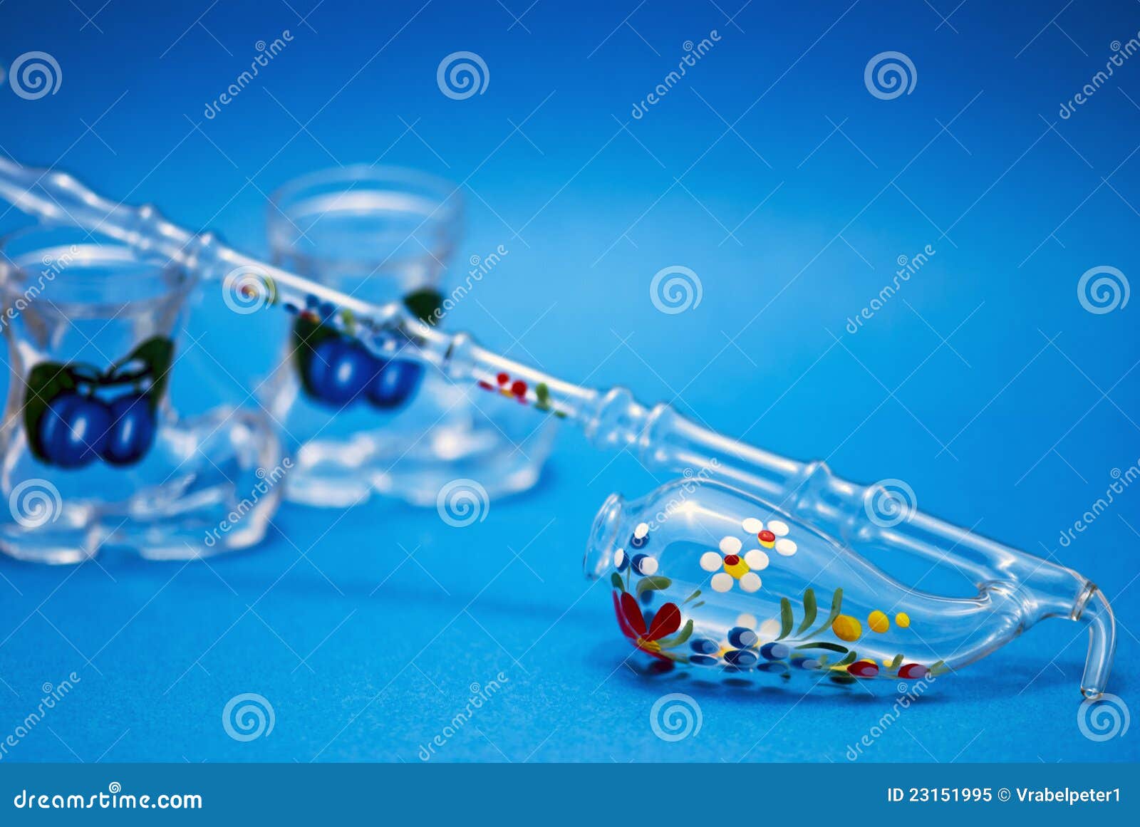 Decorative Pipette with Dram Glass Stock Image - Image of blue, bottle ...