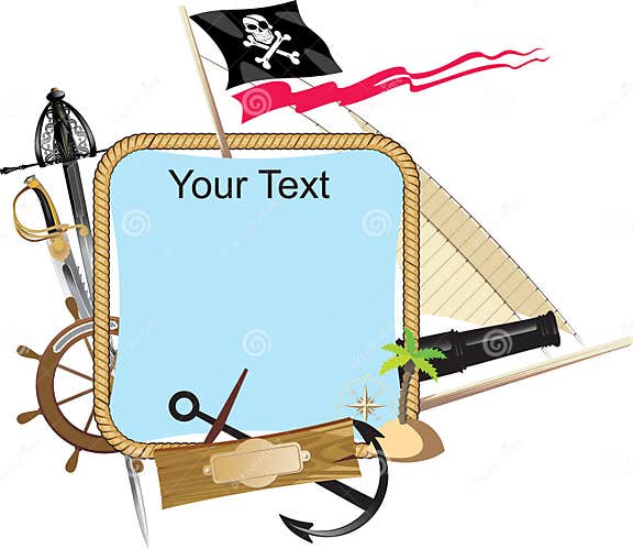 Decorative Pirate frame stock vector. Illustration of cartoon - 10684094