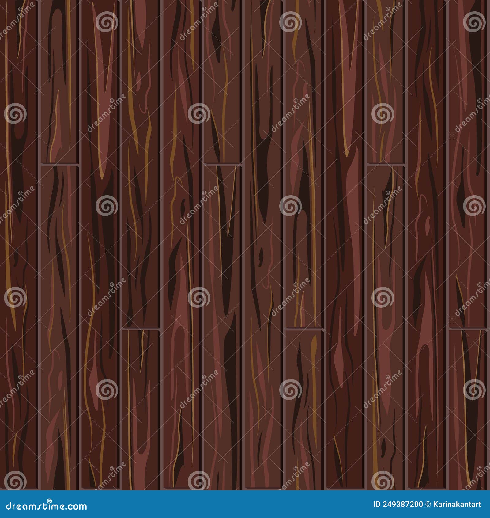 Decorative Planks for Floor or Wall. Vector Seamless Pattern with ...