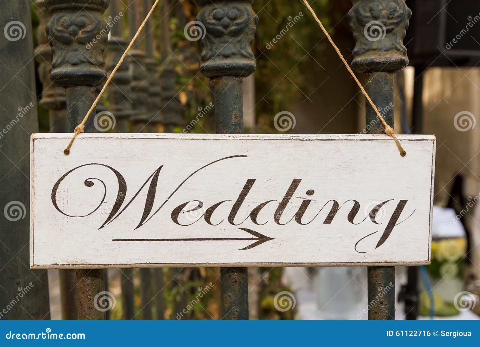 Decorative Plaque with the Inscription Wedding. Stock Photo - Image of ...