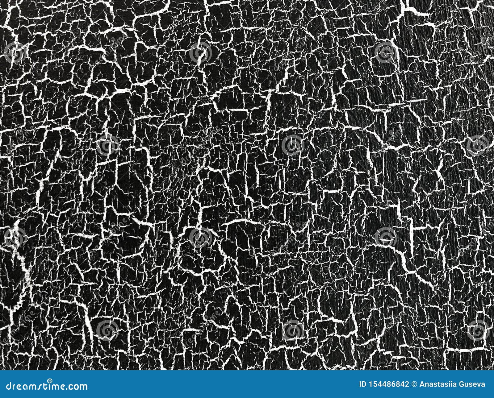 Decorative Plaster with Aging Effect. Black Background with White ...