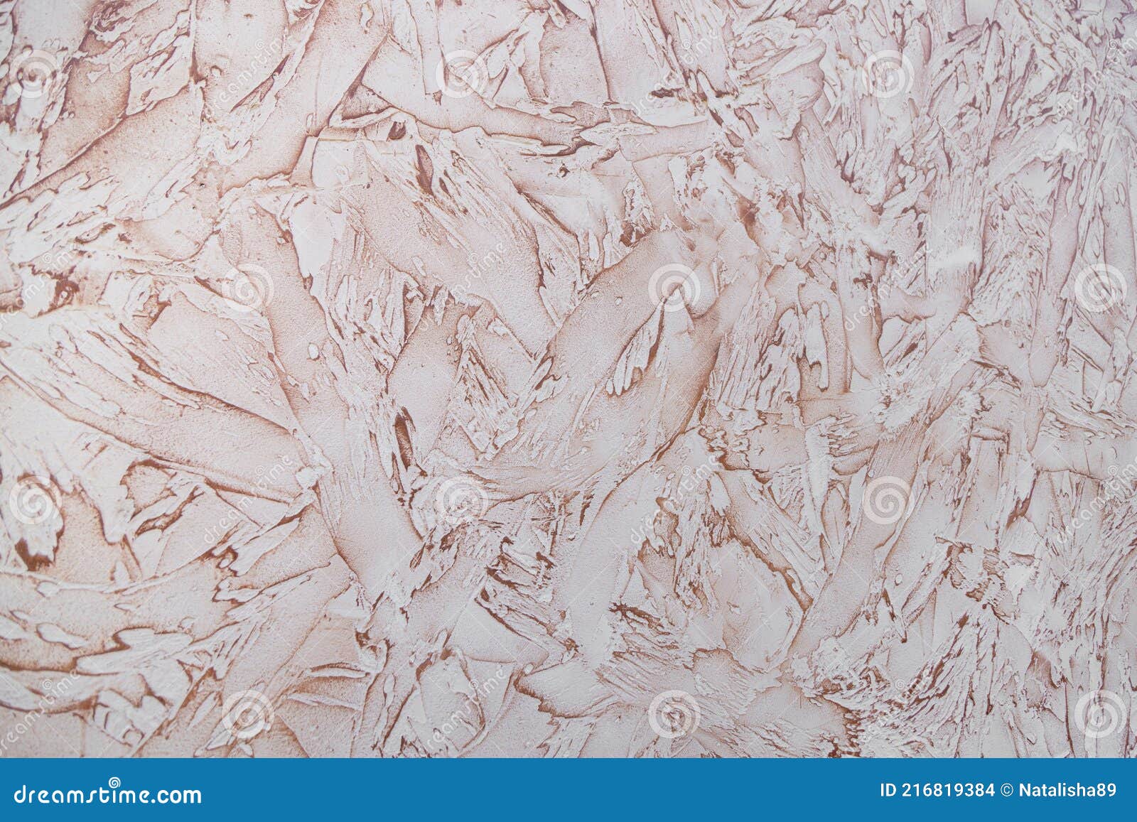 Decorative Plaster of Brown Color with Textured Smear, Wall Surface ...