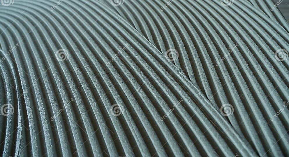 Decorative Plaster is Creating a Wavy Pattern Stock Photo - Image of ...