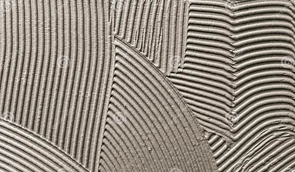 Decorative Plaster is Creating a Wavy Pattern Stock Photo - Image of ...