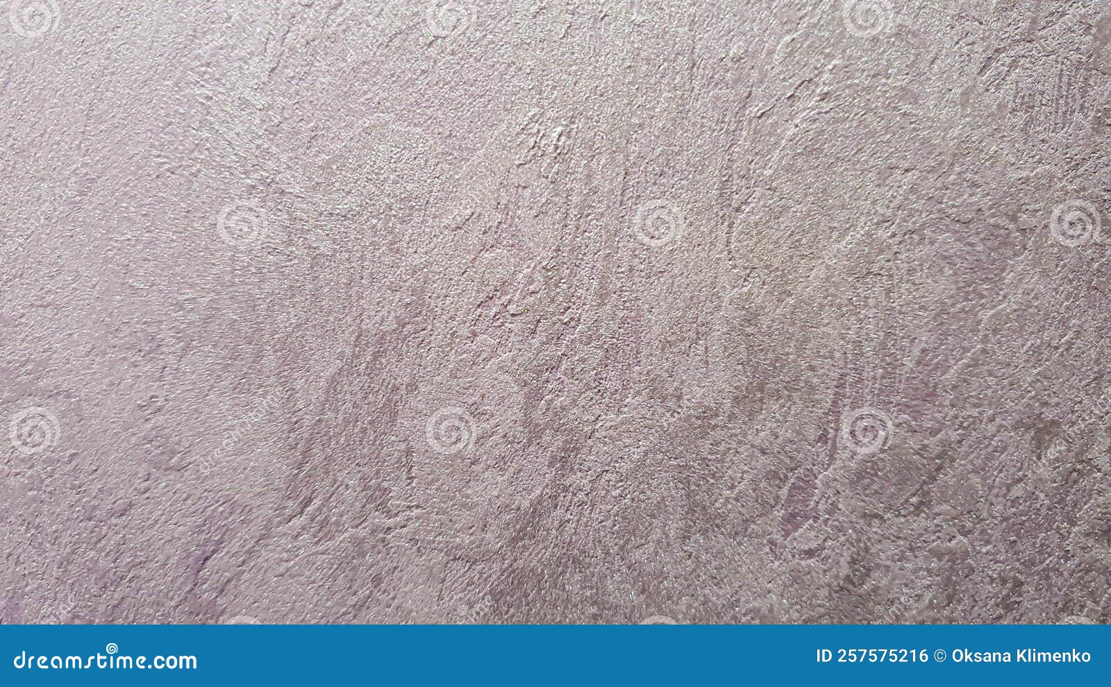 Decorative Plaster of Lilac Color, with a Silver Coating. Natural ...