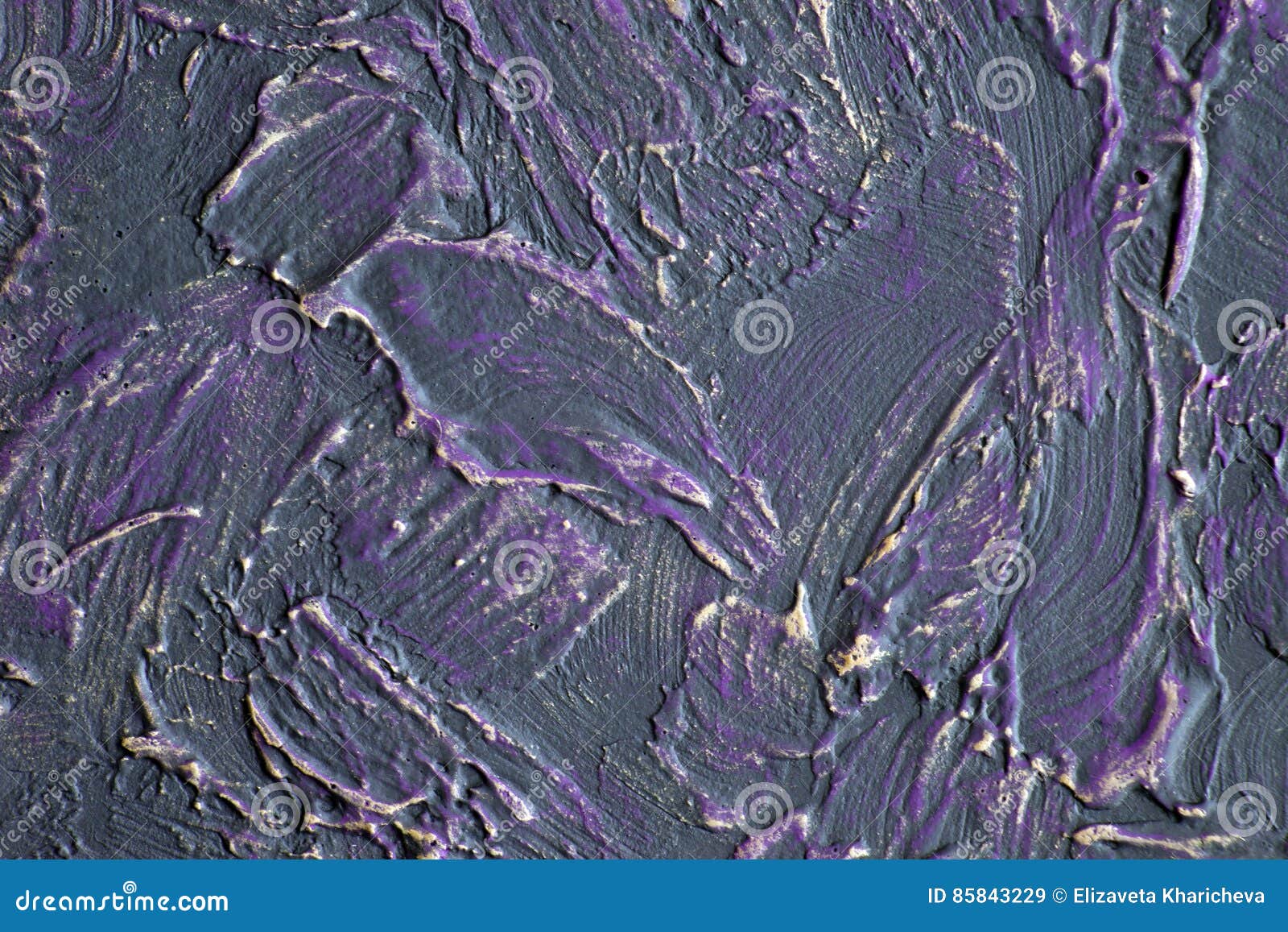 Decorative Plaster - Purple Paint Strokes Stock Image - Image of shine ...