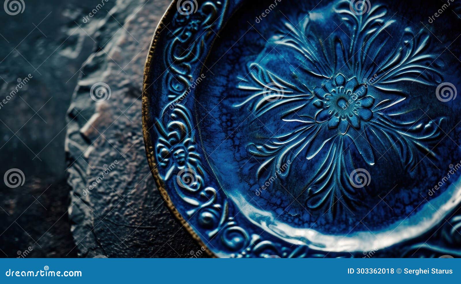 A Decorative Plate with a Flower Design on it Sitting Next To Something ...