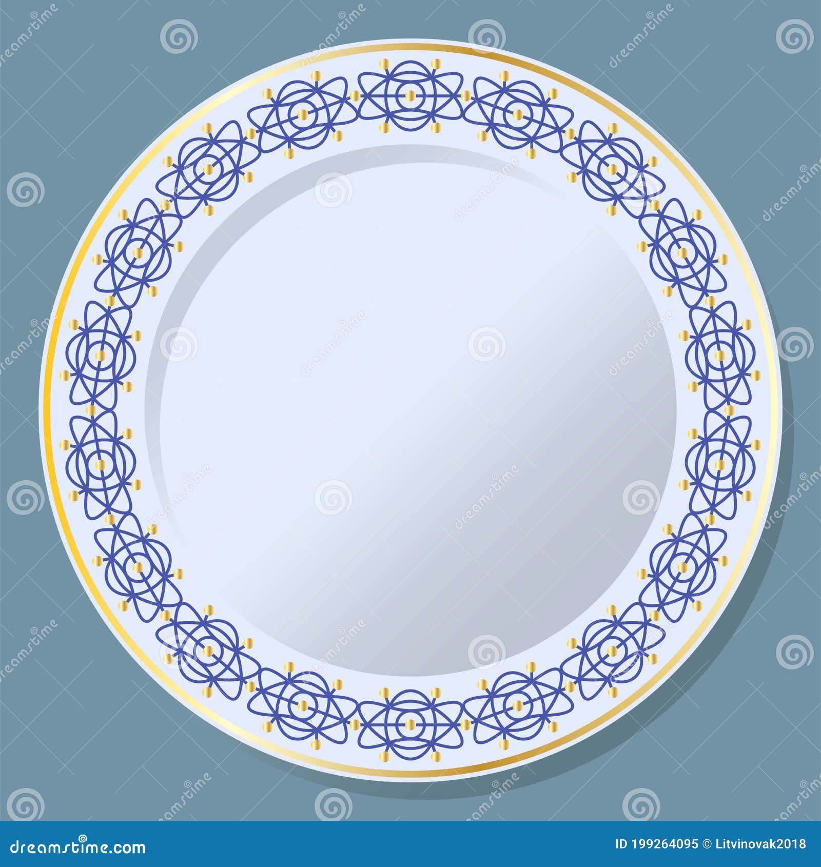 Decorative Plate Template. Modern Circular Ornament Stock Illustration ...